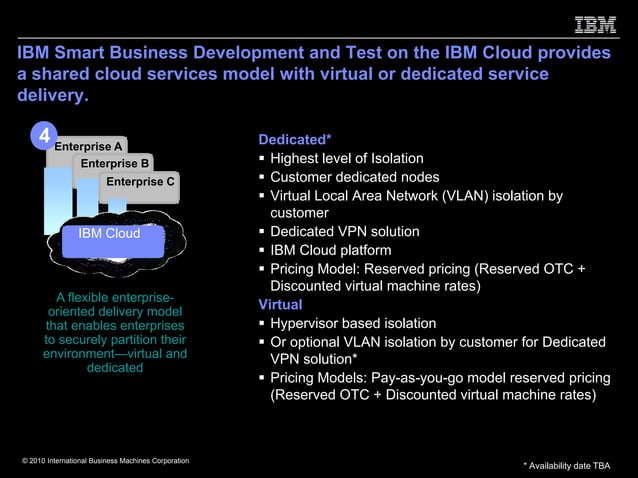 Ibm test & development cloud + rational service delivery services ...