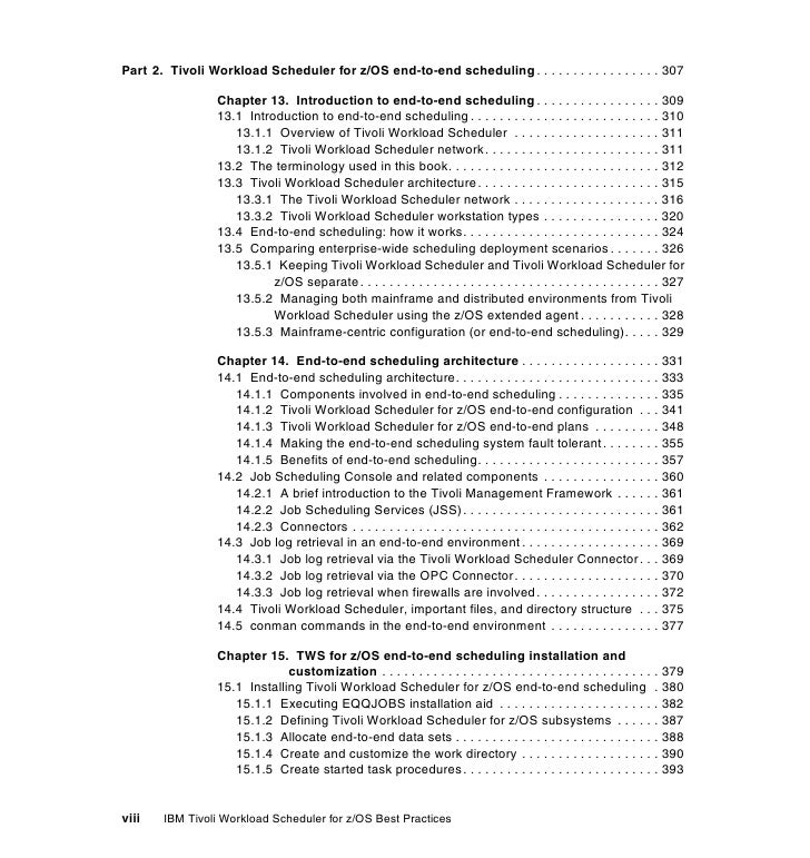 Ibm Tivoli Workload Scheduler For Z Os Best Practices End To End And