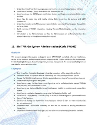 Ibm tririga training by BRIWO Solutions | PDF