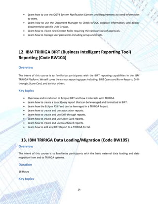 Ibm tririga training by BRIWO Solutions | PDF