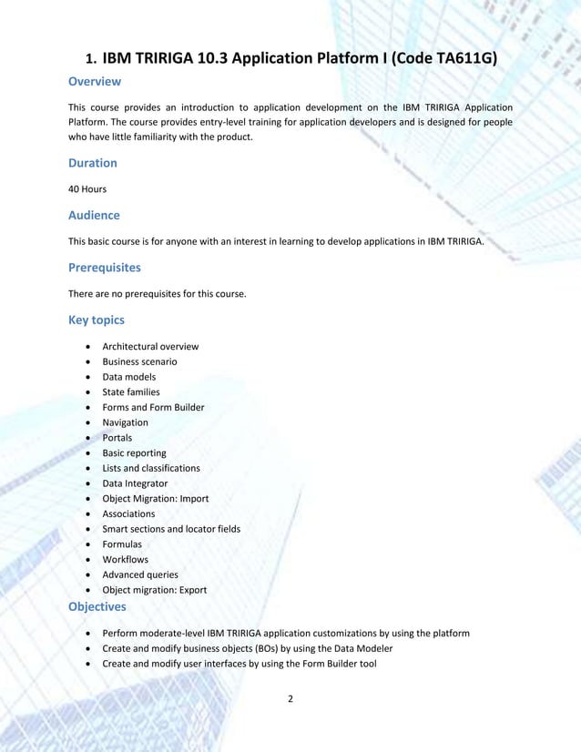 Ibm tririga training by BRIWO Solutions | PDF