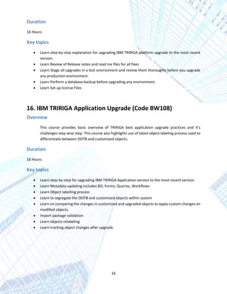 Ibm tririga training by BRIWO Solutions | PDF