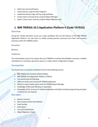 Ibm tririga training by BRIWO Solutions | PDF