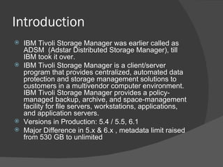 Basics of IBM Tivoli Storage Manager | PPT