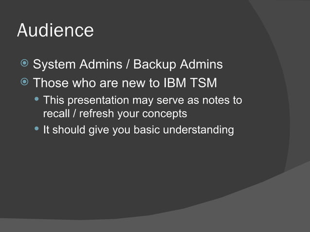 Basics of IBM Tivoli Storage Manager | PPT