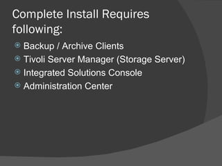 Basics of IBM Tivoli Storage Manager | PPT