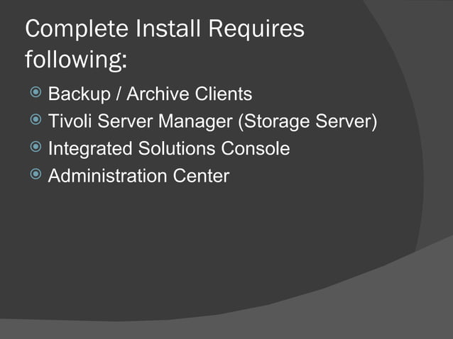Basics of IBM Tivoli Storage Manager | PPT