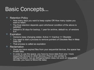 Basics of IBM Tivoli Storage Manager | PPT