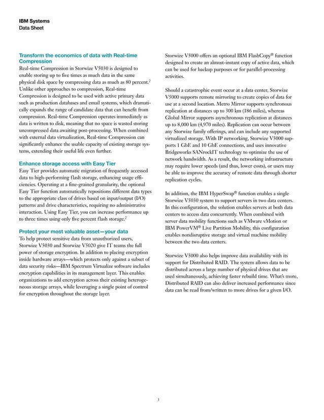 IBM v5000s datasheet | PDF | Data Storage and Warehousing | Computing