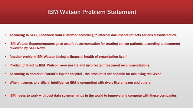IBM WAtson Versus Cancer | PPT