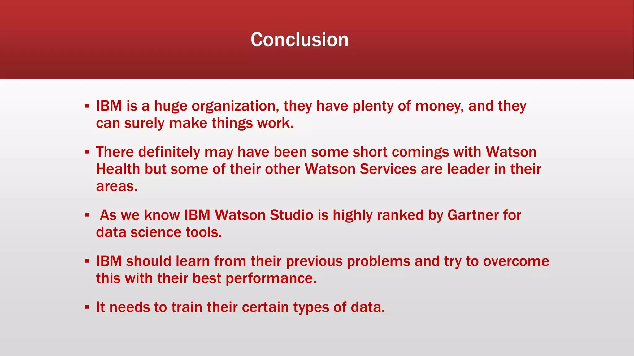 IBM Watson V/S Cancer | PPT