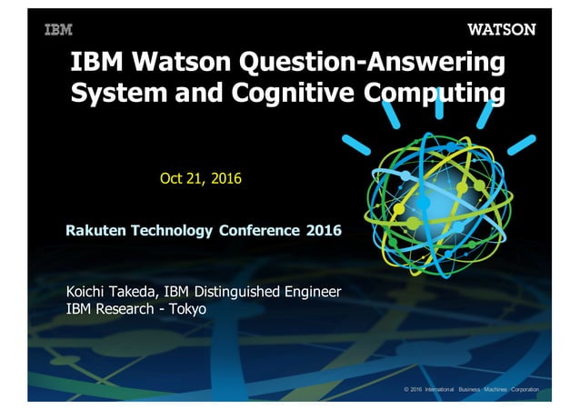 IBM Watson Question-Answering System and Cognitive Computing | PDF