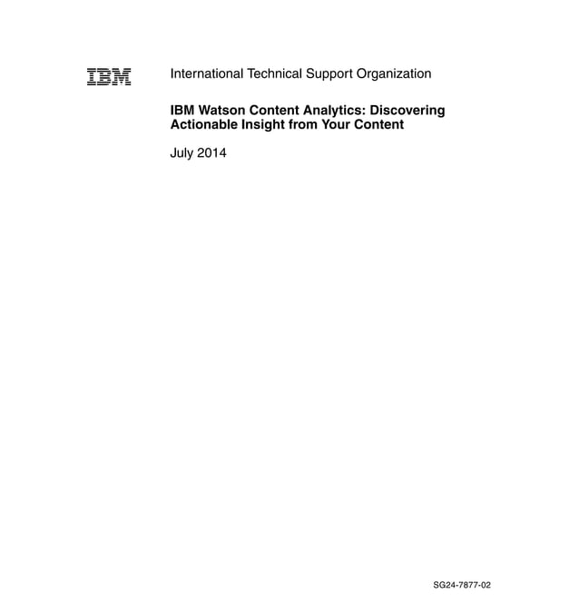 IBM Watson Content Analytics Redbook | PDF | Databases | Computer Software and Applications