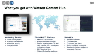 Ibm watson content hub customer deck | PPTX