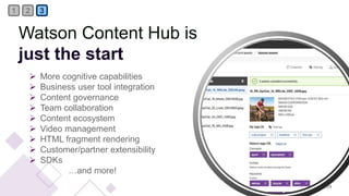 Ibm watson content hub customer deck | PPTX