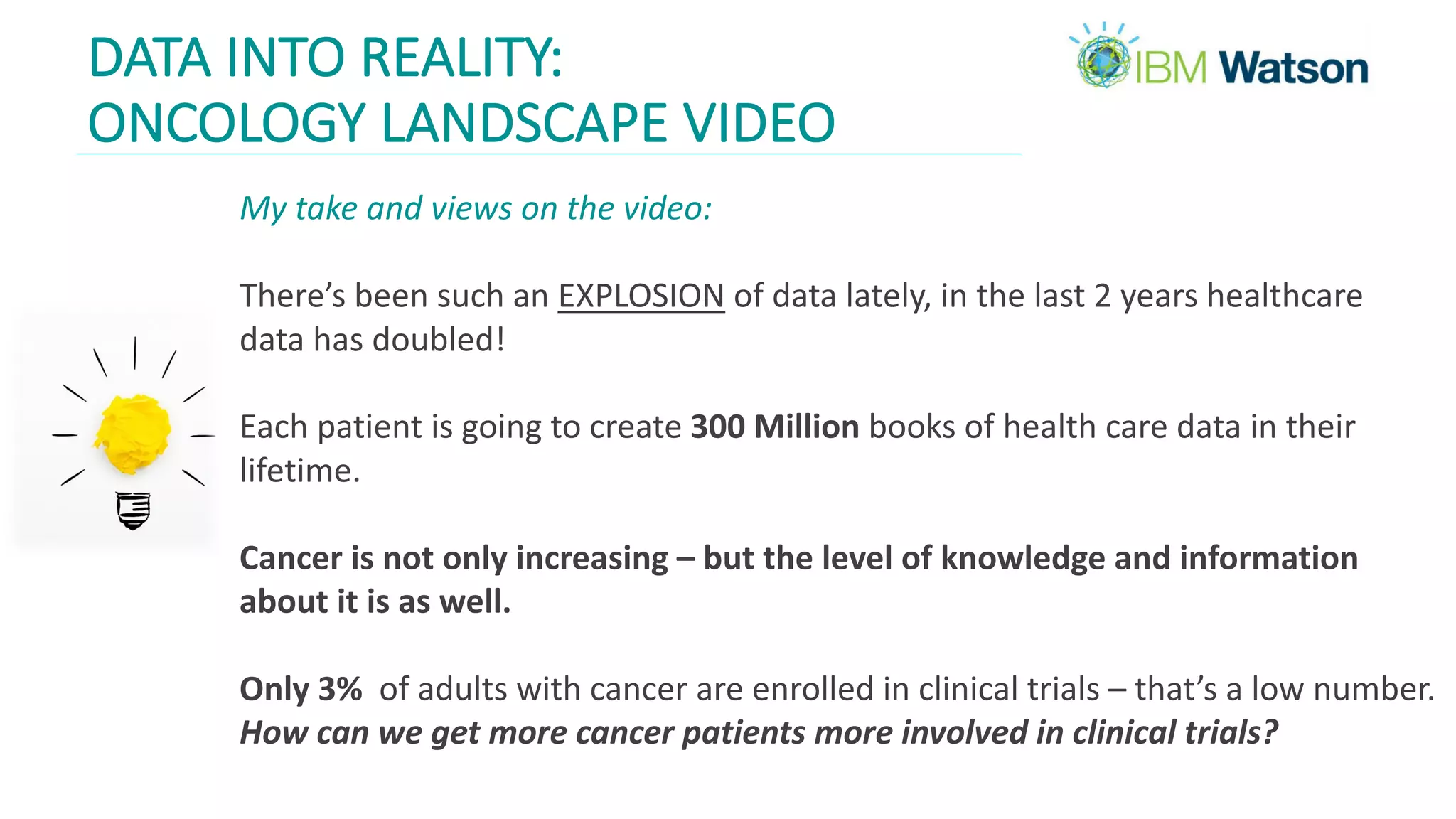 IBM Watson Health Oncology Case Study 2019 | PDF