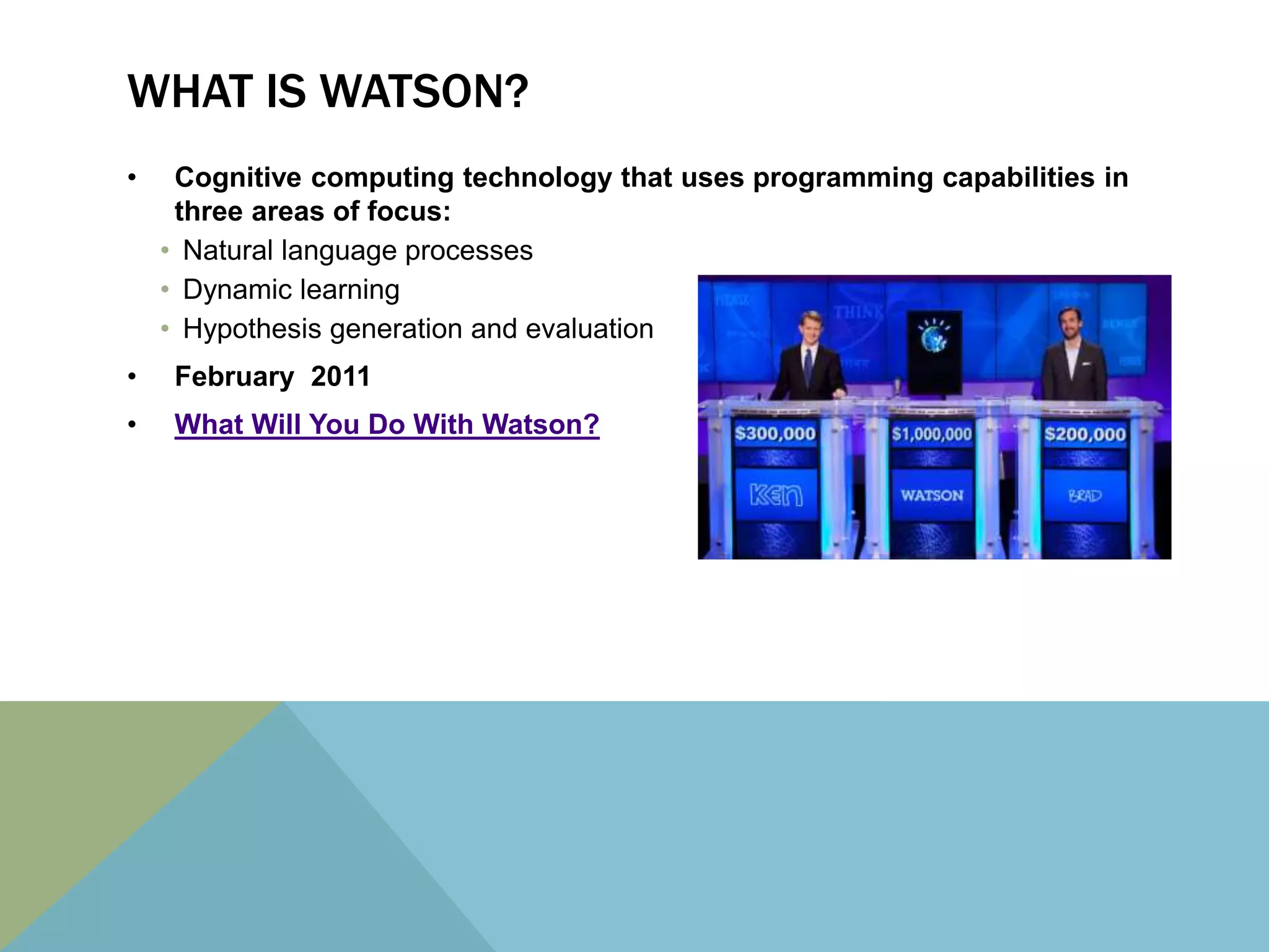 IBM Watson Supercomputer | PPT