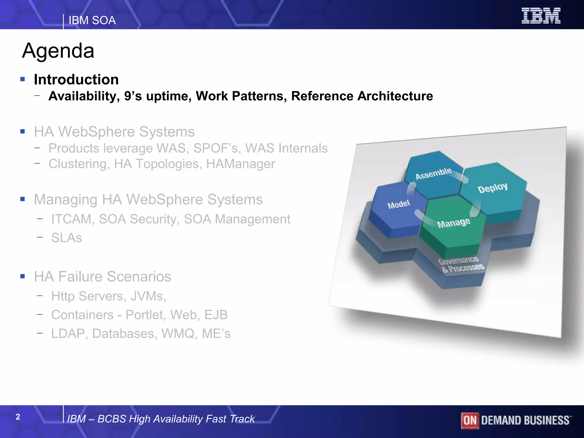 Toronix - IBM WebSphere HA & High Availability Concepts | PPTX | Cloud Computing | Internet