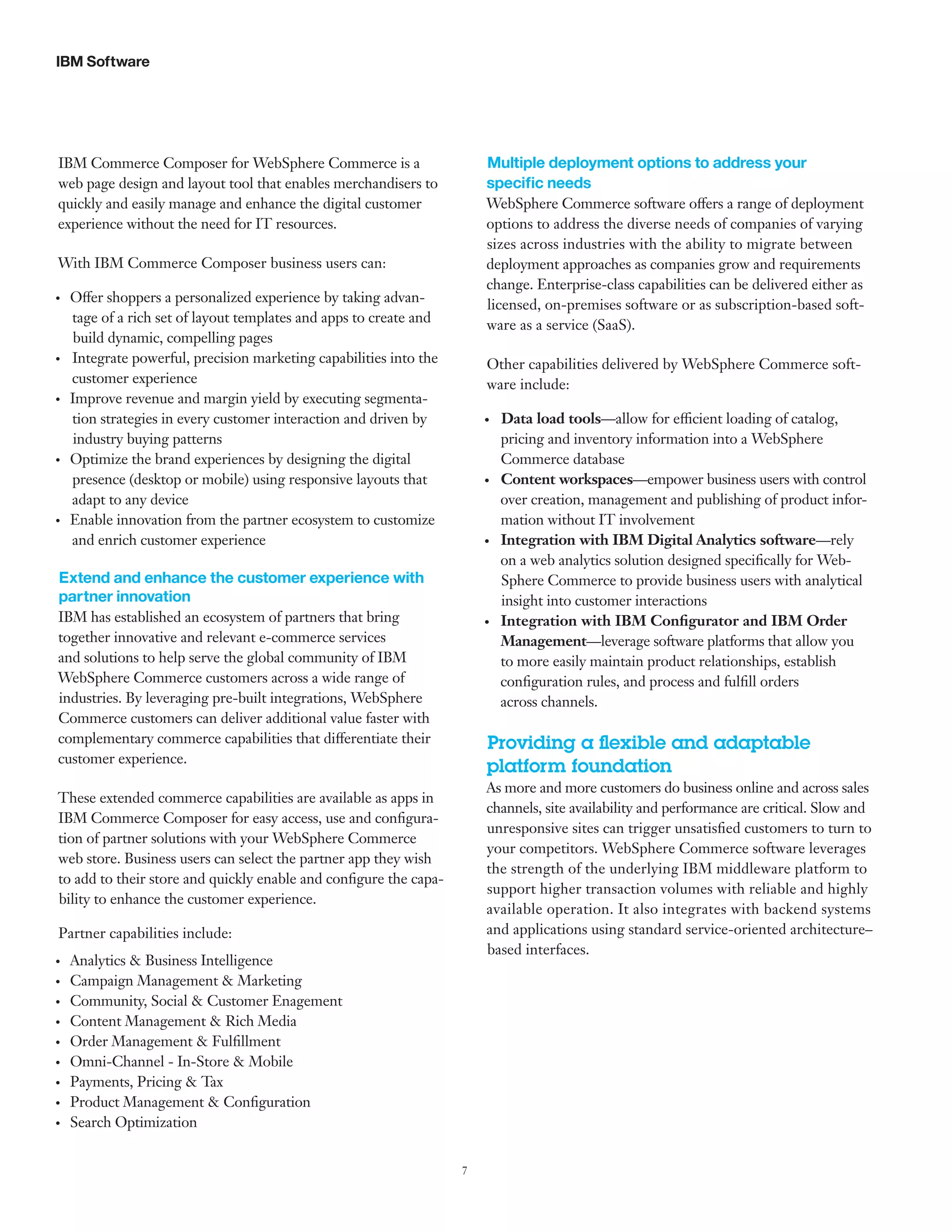 IBM WebSphere Commerce | PDF