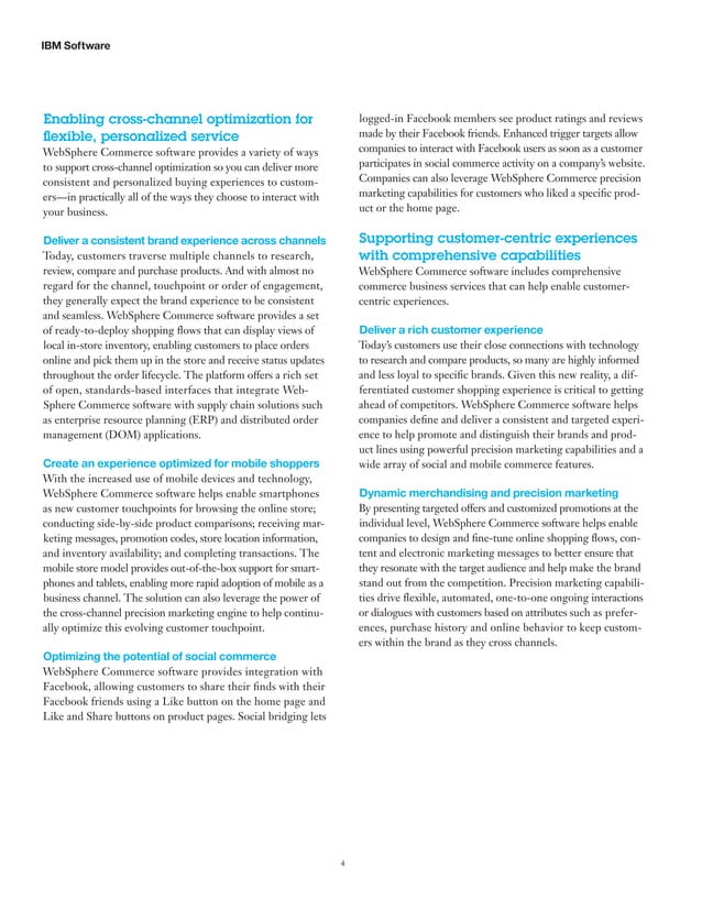 IBM WebSphere Commerce | PDF