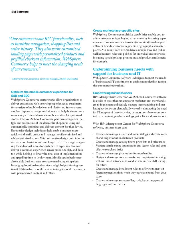 IBM WebSphere Commerce | PDF
