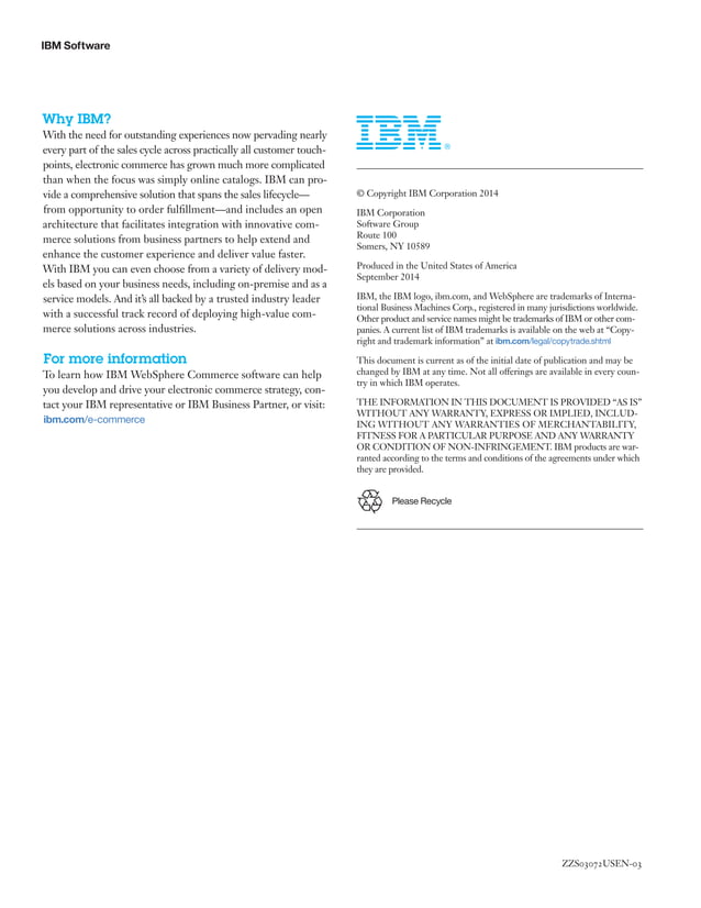 IBM WebSphere Commerce | PDF