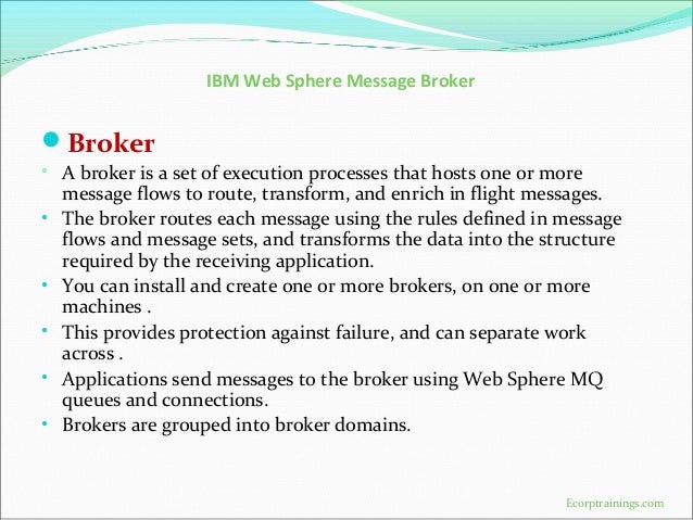 Websphere Message Broker Training Ibm Websphere Message Broker Onli
