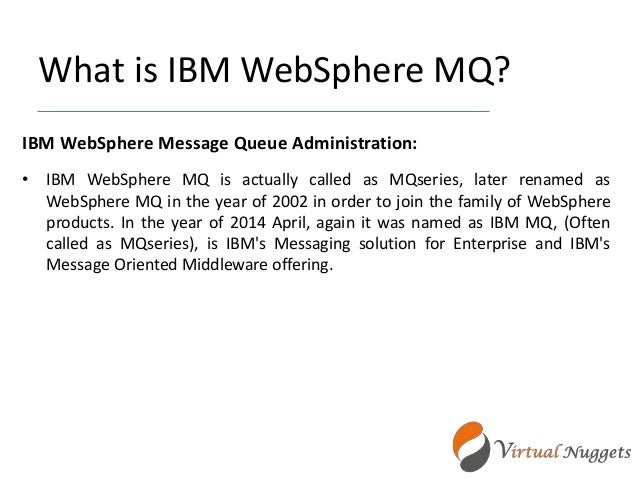 Ibm Websphere Message Queue Mq Administration Online Training By Vi