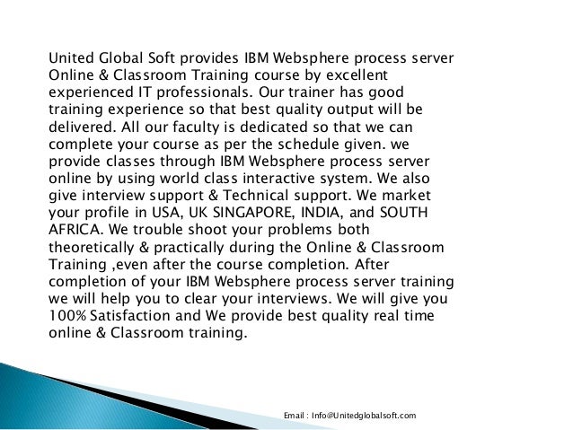 Ibm websphere process server online training