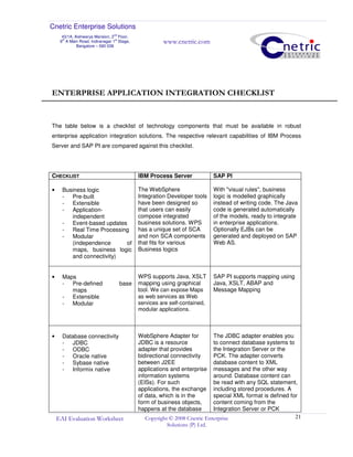 Ibm web sphere vs sap netweaver evaluation whitepaper | PDF