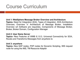 Ibm wmb online training | PPTX