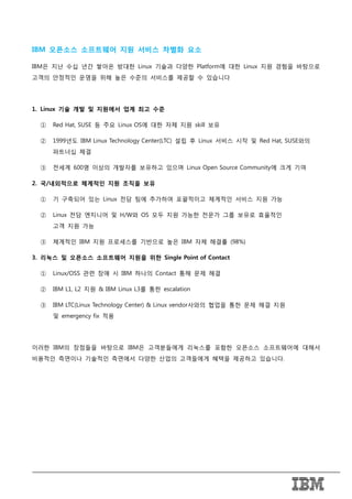 IBM 오픈소스 SW서포트 프리미엄 서비스(OSS) | PDF