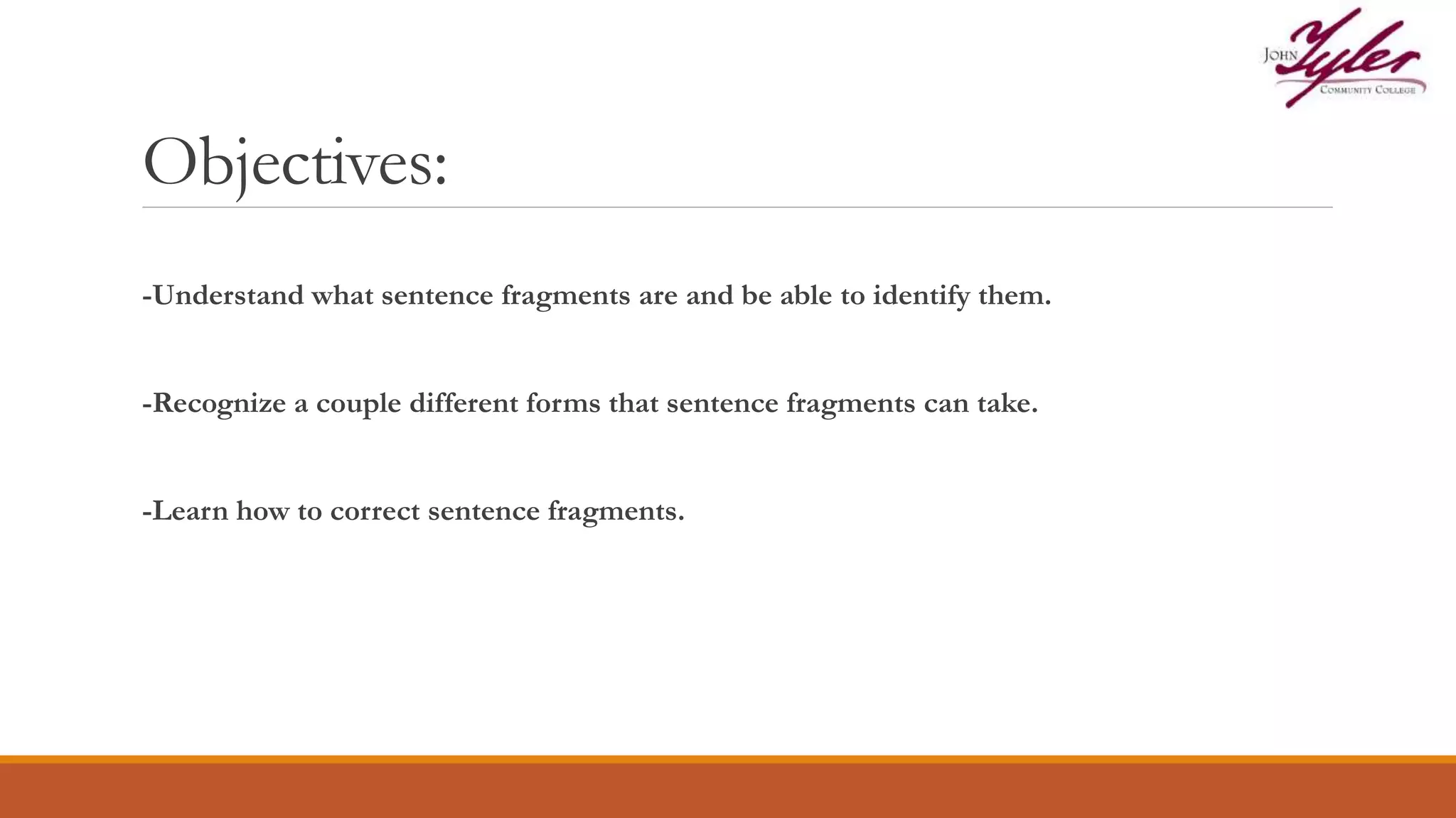 Sentence fragments | PPTX