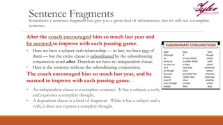 Sentence fragments | PPTX