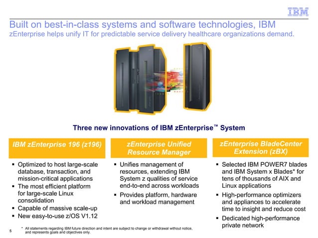 IBM zEnterprise: Healthcare | PDF