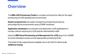 IBM z/OS Provisioning Toolkit V1.1 | PPT