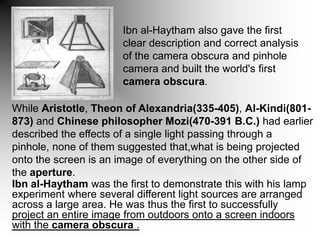 IBN AL-HAYTHAM (THE FATHER OF OPTICS) | PPT