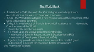 WORLD BANK AND IMF | PPT