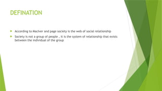 PowerPoint presentation on the topic of societies | PPT