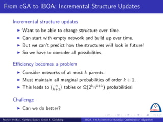 iBOA: The Incremental Bayesian Optimization Algorithm | PPT