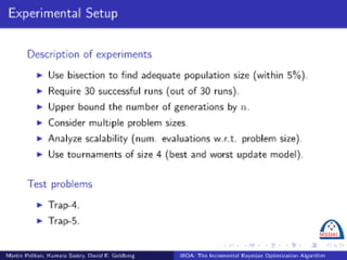 iBOA: The Incremental Bayesian Optimization Algorithm | PPT