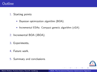 iBOA: The Incremental Bayesian Optimization Algorithm | PPT