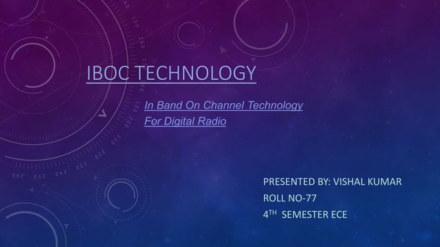 IBOC Technology for HD Radio | PPTX