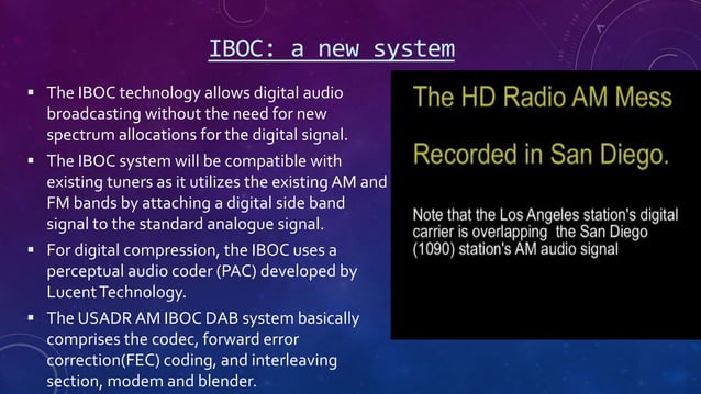 IBOC Technology for HD Radio | PPTX