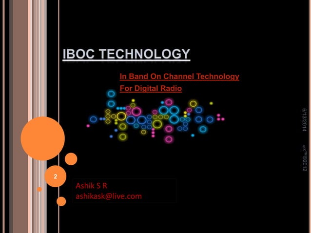 IBOC (In Band On Channel) Technology for DIgital Radio. | PPTX ...