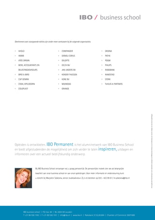 IBO Business School | Executive MBA | PDF