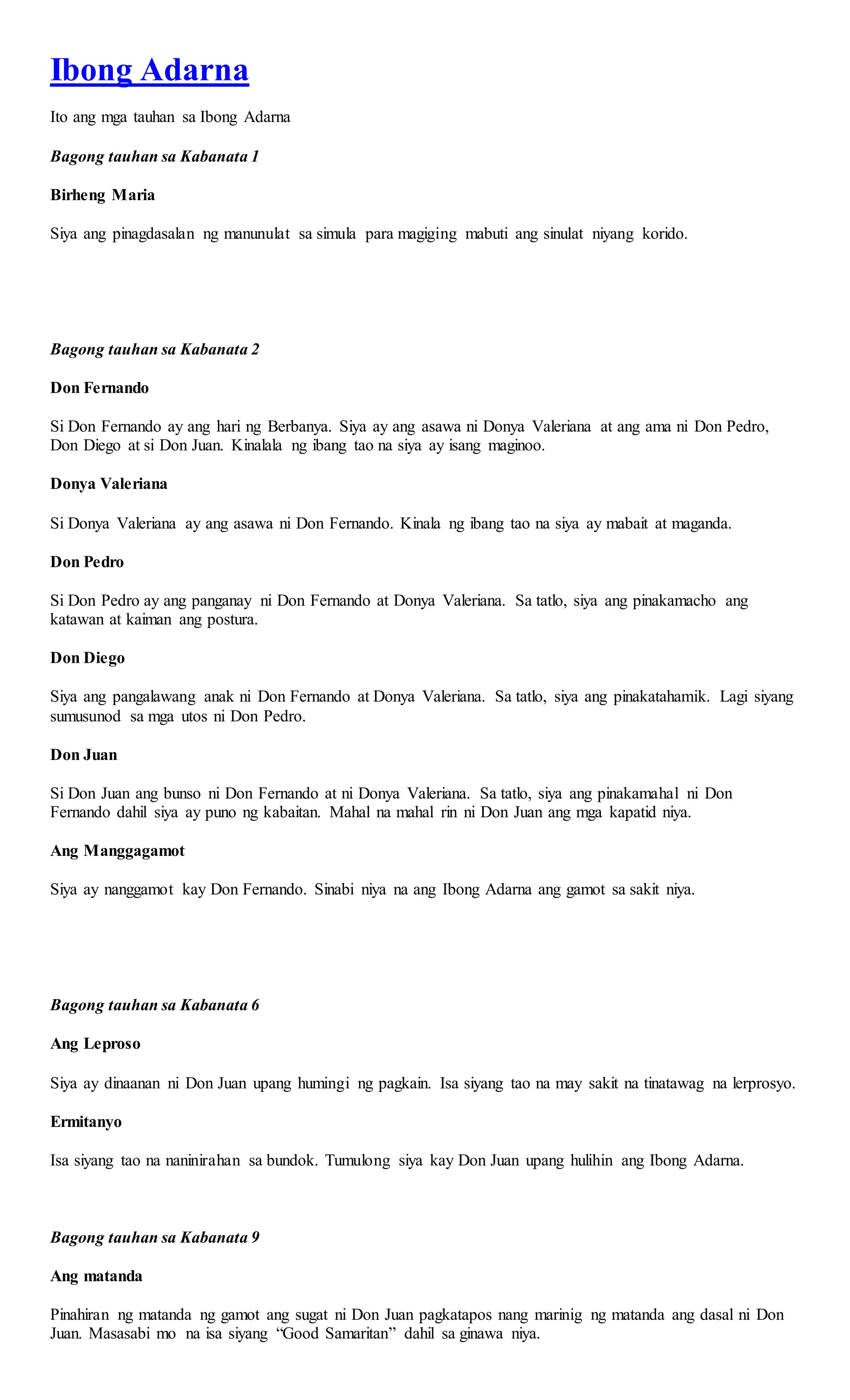 Ibong adarna | DOCX