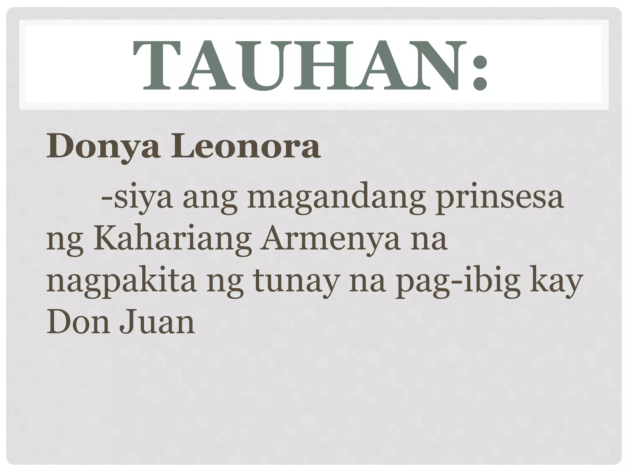 Ibong adarna mga tauhan | PPTX