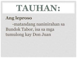 Ibong adarna mga tauhan | PPTX