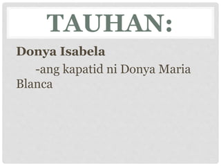 Ibong adarna mga tauhan | PPTX